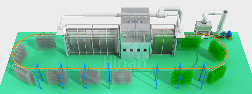 Hot Sales Smooth! Dip tank powder coating line helps wire fencing mesh ...